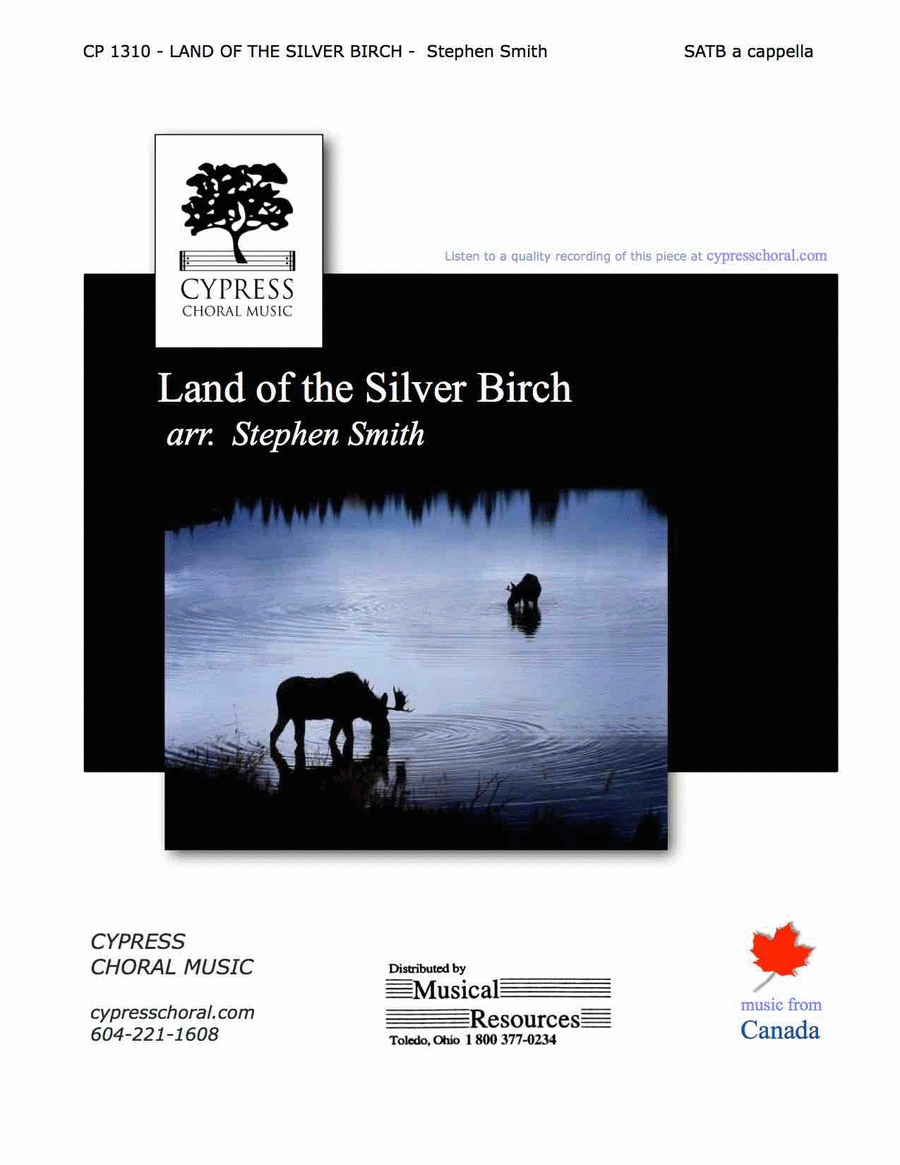 Land of the Silver Birch by traditional - 4-Part - Sheet Music | Sheet ...
