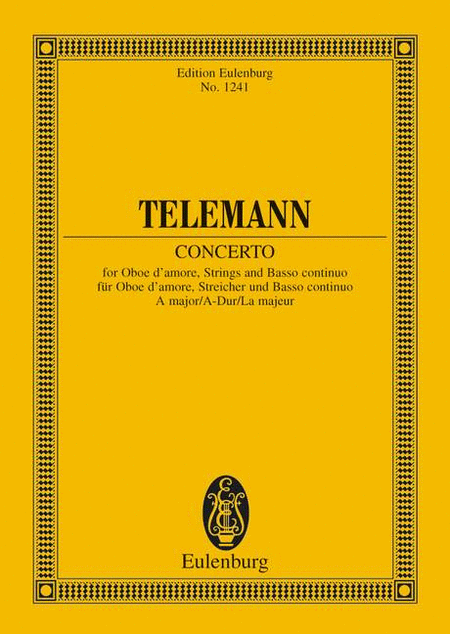 Concerto A major by Georg Philipp Telemann - Piano and Keyboard ...