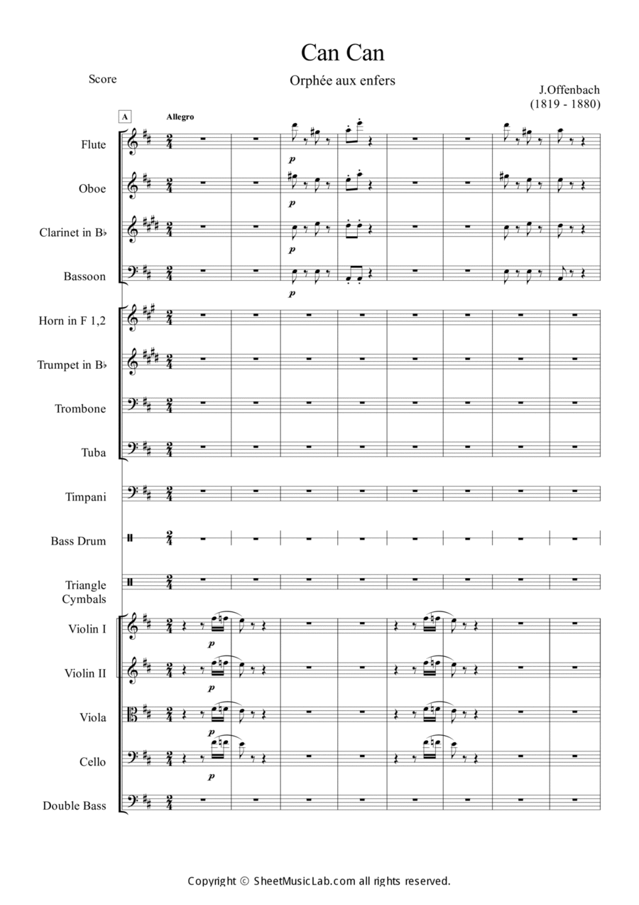 Can Can (from Orpheus in the Underworld) by Jacques Offenbach ...