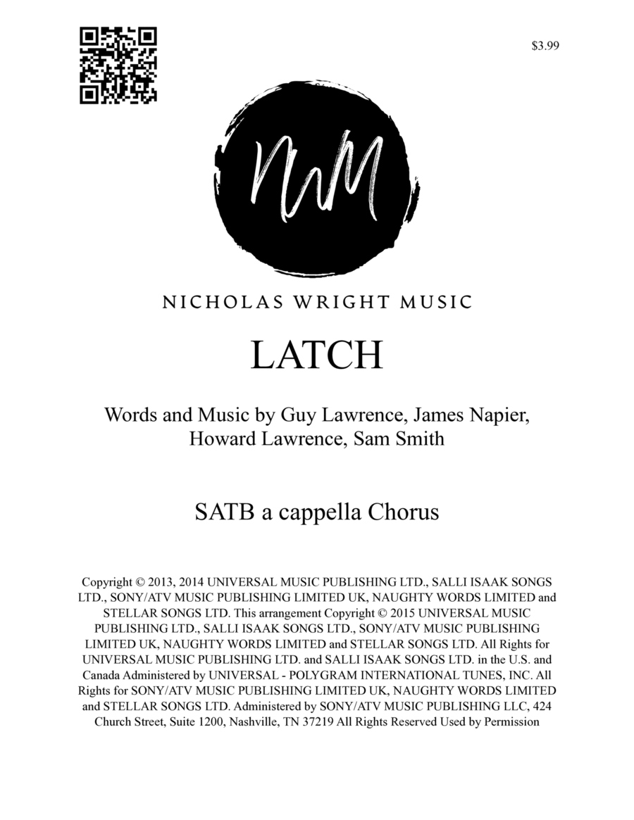 Latch by James Napier; Sam Smith; Guy Lawrence; Howard Lawrence ...