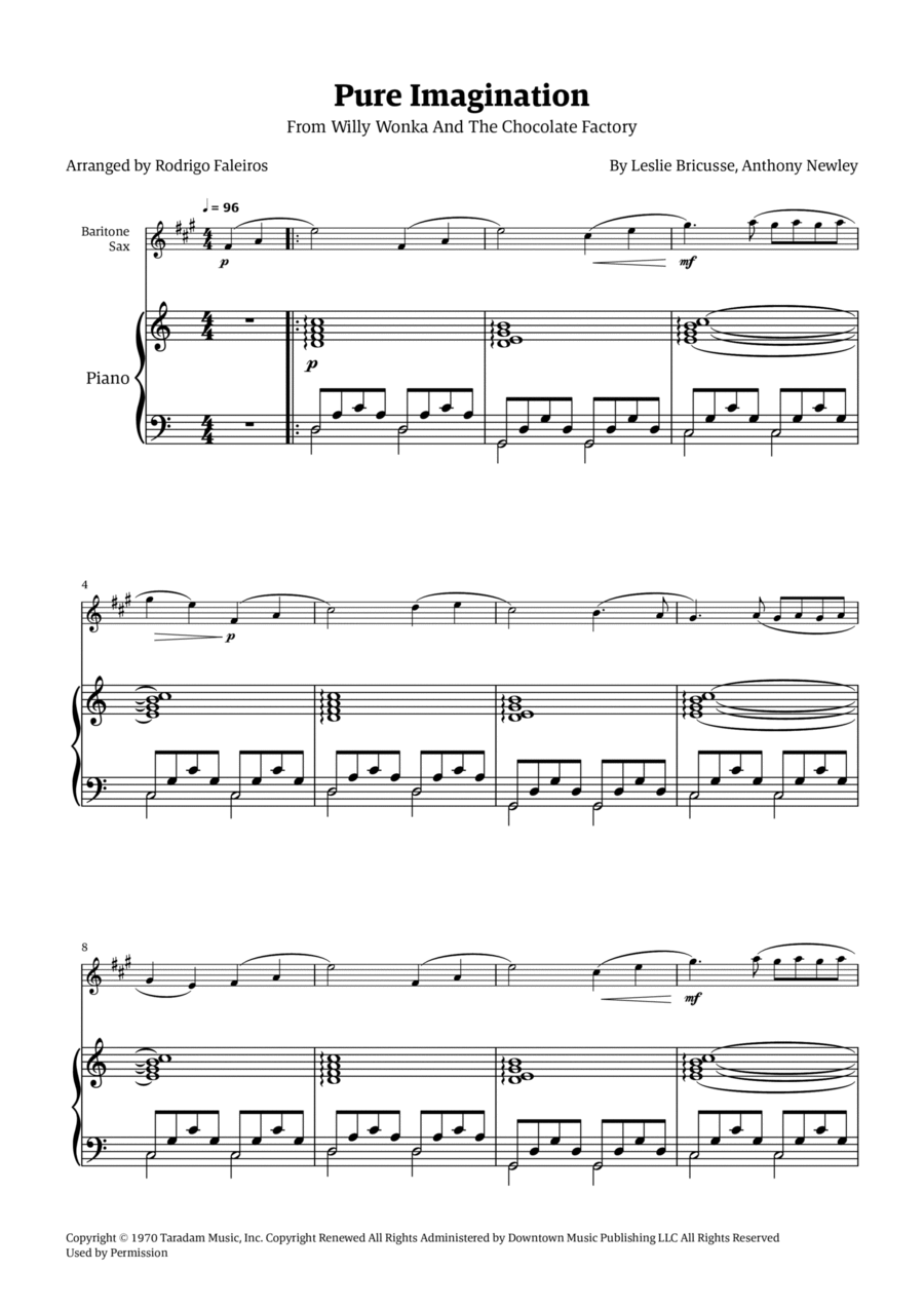 Pure Imagination by Anthony Newley; Leslie Bricusse - Baritone ...