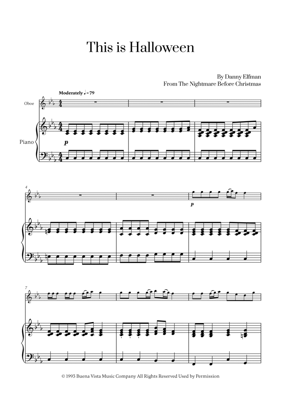 This Is Halloween by Danny Elfman - Piano - Digital Sheet Music | Sheet ...